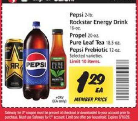 PEPSI on sale • Starting at ️ $1.29